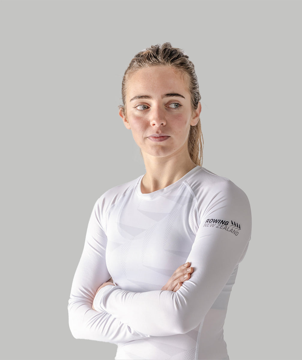 Women's 776BC x Rowing NZ Performance Base Layer LS - White